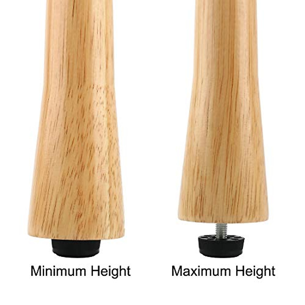 uxcell Furniture 8 Holes Adjustable Leveling Feet M8 x 17mm Thread 25pcs