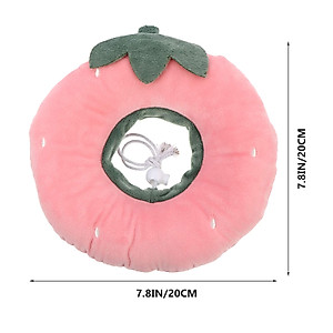 balacoo Small Cat Dog Recovery Collar Cute Strawberry Neck Cone Surgery Protective Collar Wound Healing Neck Cone Collars Size S