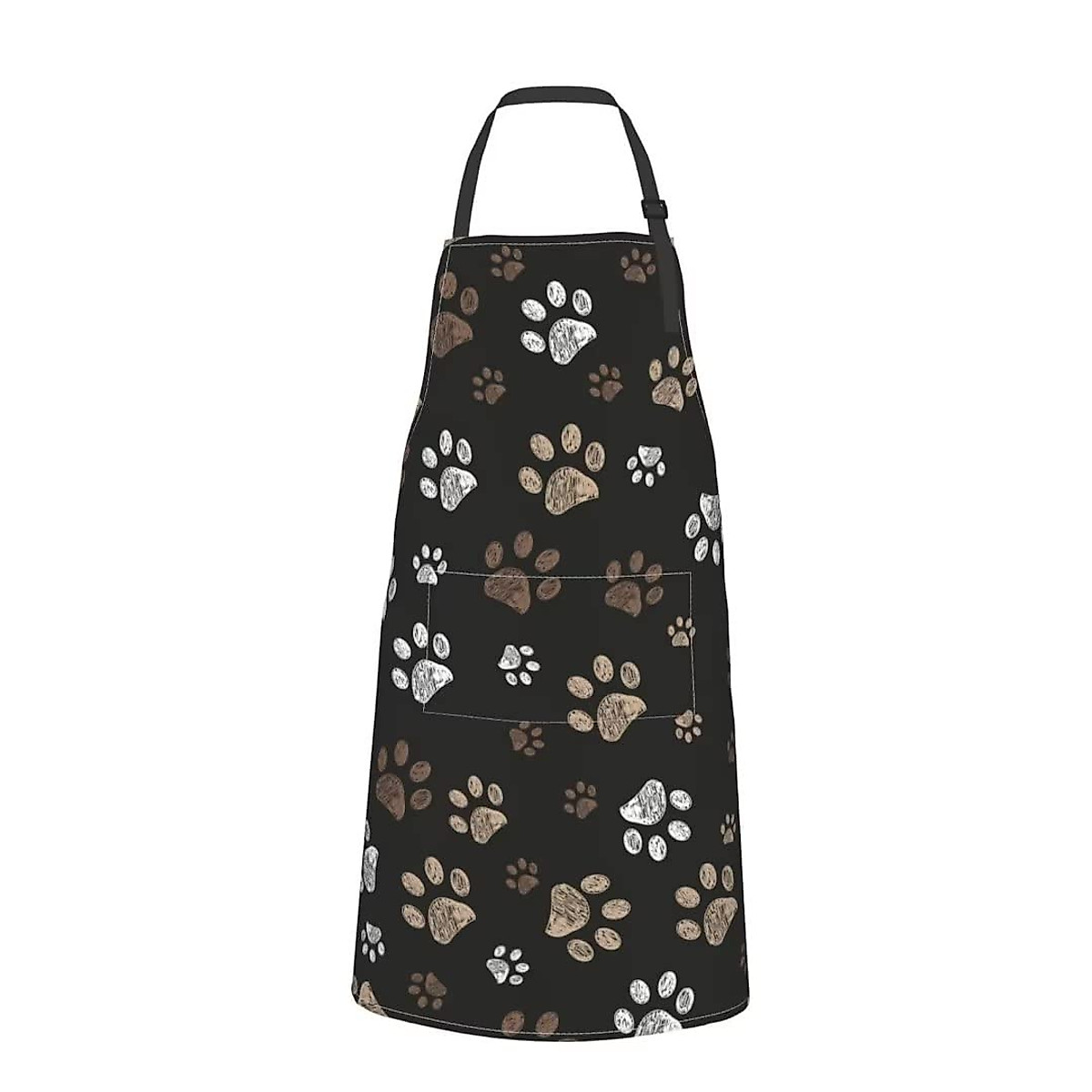Cute Dog Grooming Apron Waterproof Animals Colorful Dog Paws Apron With 2 Pockets & Adjustable Neck Chef Aprons Bibs For Grooming Kitchen Cooking Baking Painting Gardening