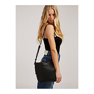 GUESS Womens Eco Brenton Bucket bag, Black, One Size US