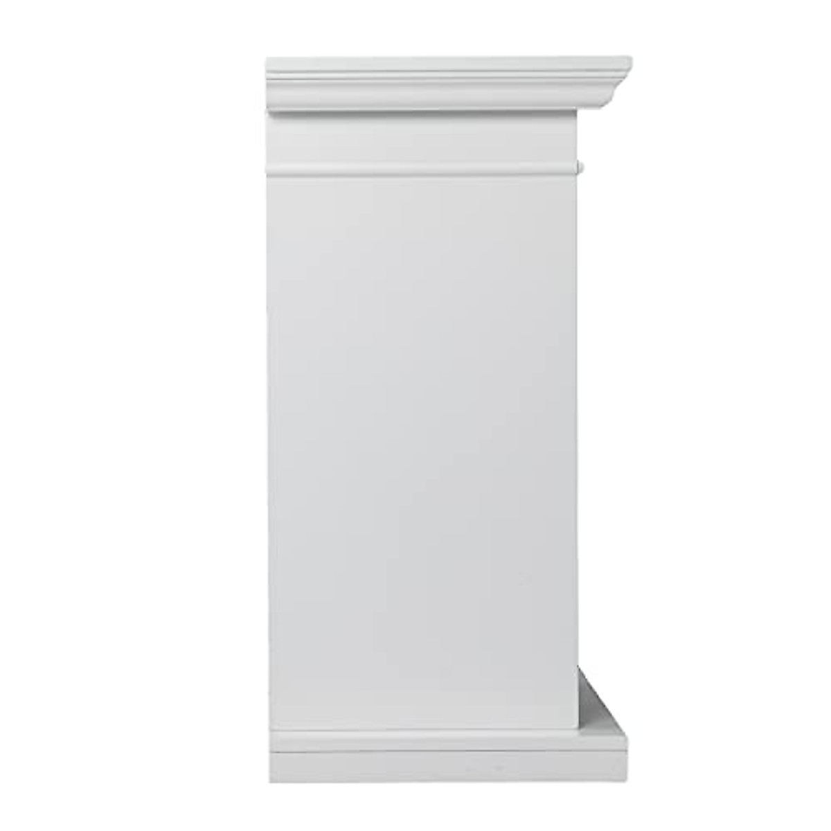 SEI Furniture Henstinger Electric Fireplace w/Bookcase, White