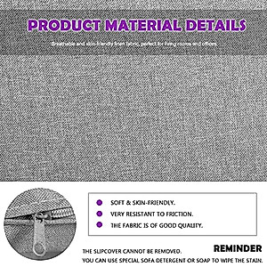 TYBOATLE Modern Upholstered Linen Fabric Accent Arm Chairs, Living Room Single Sofa Chair with Metal Legs, Comfy Reading Lounge Armchair for Small Spaces, Apartment, Bedroom, Office (Light Grey)