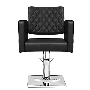 Paddie Salon Chair for Hair Stylist, Height Adjustable Hydraulic Chair Barber Chairs All Purpose Beauty Spa Salon Equipment, Max Load Weight 330 Lbs (Black-New)
