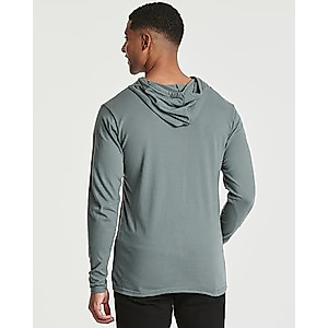 3 Pack: Men’s Cotton Lightweight Hoodie Long Sleeve Hooded T Shirt Sweatshirt French Terry Casual Performance Active Athletic Workout Gym Quick Dry Fit Jersey Pullover UPF 50 Outdoor-Set 3,L