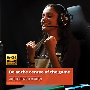 JBL Quantum 910 Wireless Gaming Headset, Black, Large
