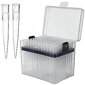 1000ul Pipette Tips - Universal Pipette Tips，with Box RNase/DNase Free & Pyrogen Safe, 96 Tips/Rack Pk x 10 Racks (960 Tips)