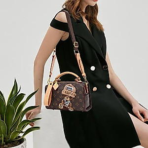 MESSGAIL Top Handle Satchel for Women Classic Shoulder Bag Designer Pochette with Wide Adjustable Strap