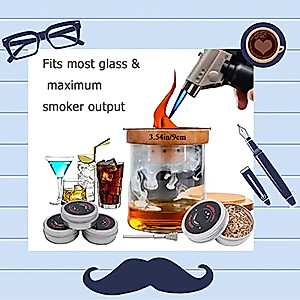 LOYUBNY Cocktail Smoker Kit Old Fashioned Smoker Kit Whiskey,Drink,Bourbon,BBQ Smoker Kit with4 Flavors Wood Chips Gift for Dad/Husband/Men/Father's Day