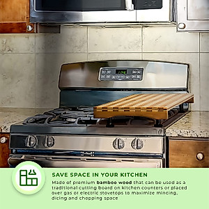 Prosumer's Choice Stovetop Cover Bamboo Cutting Board Bundle Pack