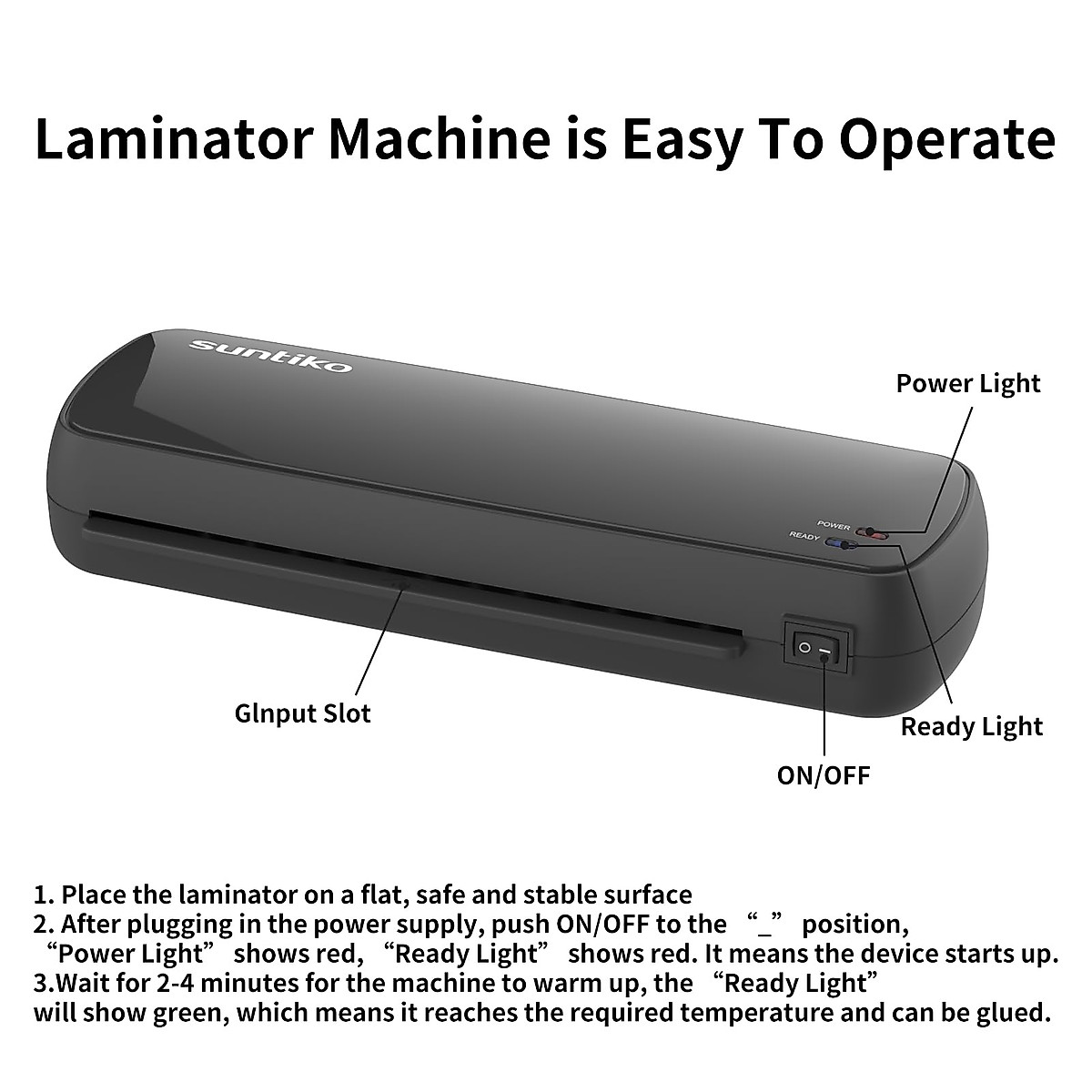 Laminator Machine, Quick Warm-Up, Fast Laminating, 4 in 1 Thermal Laminator, Laminating of A4/A5/A6 for Home Office School Use