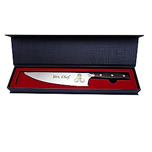 Custom Photo Engraved 8" Chef Knife, Personalized chef knife, Custom 8 inch chef knife, Damascus Steel, Custom chef knife, chef gift, Chef knife with logo (Custom Photo Engraved 8" Chef Knife)