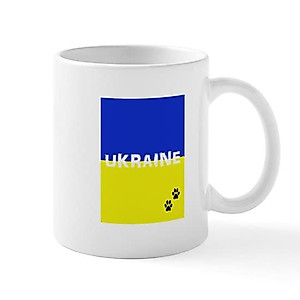 CafePress Ukraine Paws Mugs Ceramic Coffee Mug, Tea Cup 11 oz