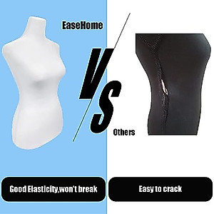 Female Dress Form Mannequin Torso,Height Adjustable Mannequin Stand,Realistic Model Display Body Stand with Metal Bracket and Rectangular Base Clothing Forms,White