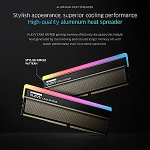 KLEVV CRAS XR RGB DDR4 16GB (2x8GB) 4000MHz CL19 1.4V Gaming Desktop Ram Memory SK Hynix Chip XMP 2.0 Ready (KD48GU880-40B190Z)