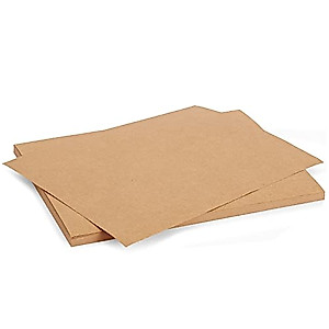 50 Sheets of Brown Kraft Paper or Wedding, Party Invitations, Announcements, Drawing, DIY Projects, Arts and Crafts, Scrapbooking, Letter Size, 176gsm (8.5 x 11 Inches)