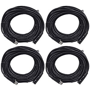 4 Rockville RDX5M50 50' 5-Pin Male-Female DMX Lighting Cables 100% Copper