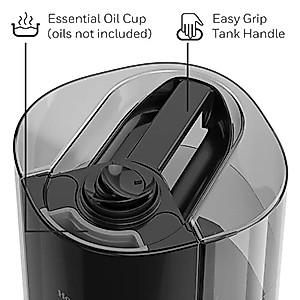 Honeywell Dual Comfort Cool + Warm Mist humidifier. Humidifier for Bedroom, Office, Living Room and Home. Provides Temporary Relief from Dry air discomforts - Black, HWC775B