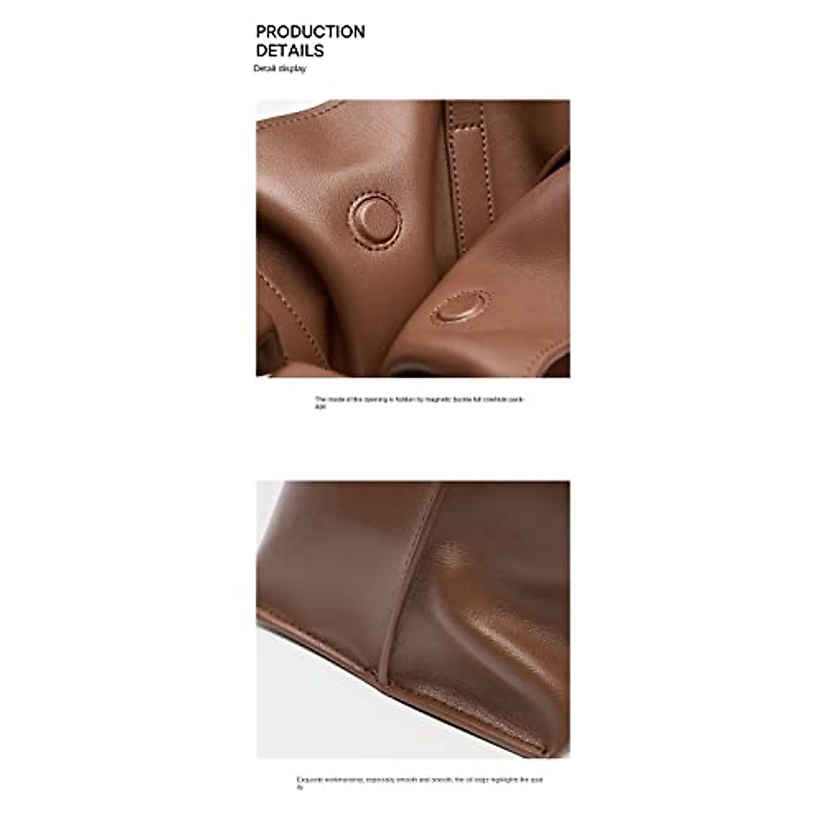 iFeiCho 2023 New Leather Material Women's Fashion Commuter Shoulder Tote Bag, Black, Brown, Coffee (Brown)