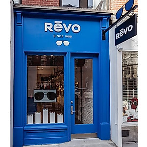 Revo Sunglasses Crawler XL: Polarized Performance Rectangle Sport Wrap Frame, Matte Black Frame with Blue Water Lens