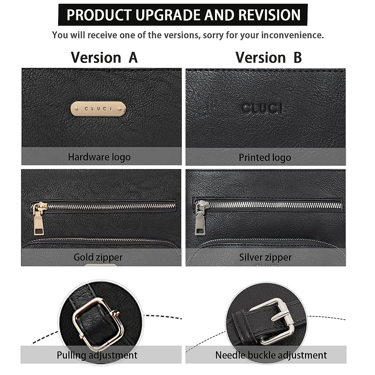 CLUCI Women Multi Pockets Crossbody Purse