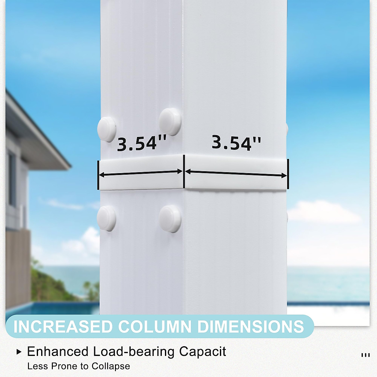 PURPLE LEAF 10' x 13' Outdoor Retractable Pergola Aluminum with Sun Shade Canopy DIY Patio Modern Heavy-Duty Brown Shelter for Garden Yard Pavilion Grape Trellis Porch, Beige