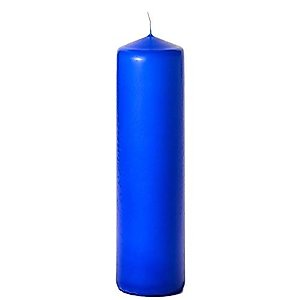 KYS Pack of 2, Pressed 3" x 12" Pillar Candles Unscented Royal Blue for Weddings, Home & Event Decoration, Relaxation, Made in US