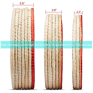 KAINOKAI Traditional Hand-Made Straw Archery Target,Arrow Target for Recurve Bow Longbow or Compound Bow(Traditional Target Dia Φ:19.7in / 3 Layers)