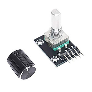 WayinTop 5pcs 360 Degree Rotary Encoder Module KY-040 Brick Sensor Development Board with Push Button for Arduino