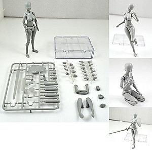 Body Kun Doll PVC Body Chan DX Set 2.0 Gray Color for SHF Body Kun DX Set Male & Female Action Figure Model Set