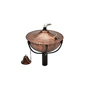 Legends Direct Maui Premium Metal Landscape Lantern Torches, 54" Tall- Tiki Style/w Snuffer, Fiberglass Wick & Large 32oz Oil Lamp for Outdoor, Patio, Garden, Lawn use and More (Brushed Bronze)