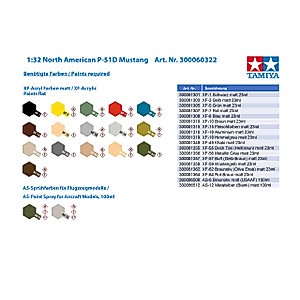 TAMIYA P-51D Mustang Hobby Model Kit (TM60322)