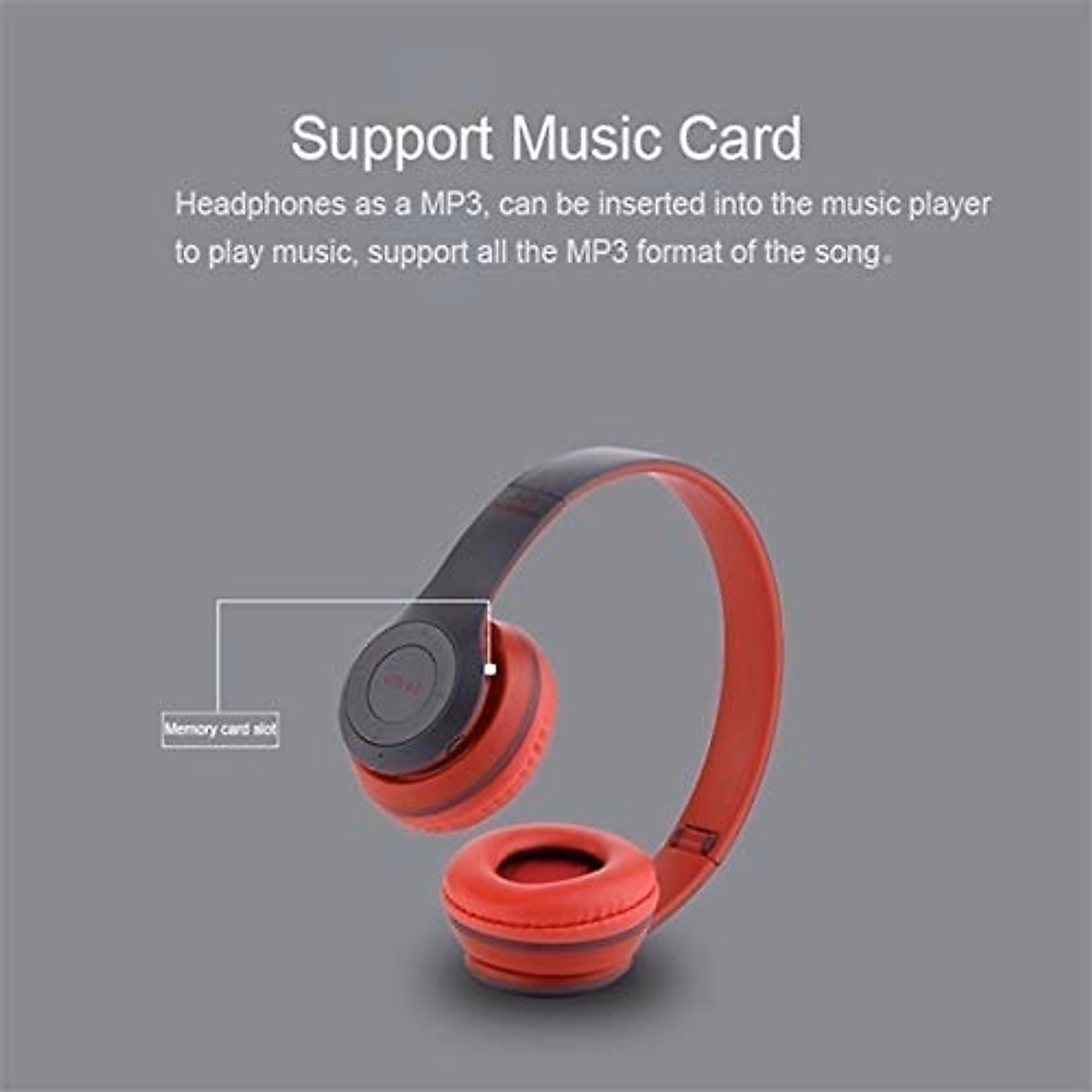 NCR P47 5.0+ EDR Wireless Rechargeable Bluetooth Over-Ear Headphones, Foldable Headset with Mic (Black)