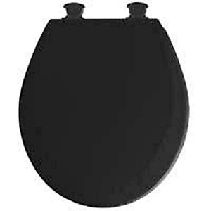 UYSB Black Round Molded Wood Toilet Seat With Lift-Off Hinges Toilet seats Bathroom accessories Toilet seat Toilet seat cover Home improvement Toilet seat risers Sitz bath for toilet seat Toilet