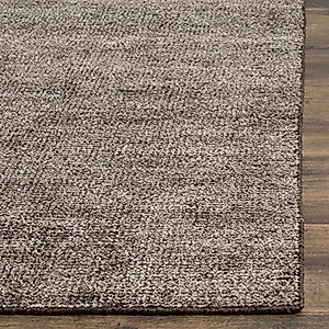 SAFAVIEH Stone Wash Collection 4' x 6' Charcoal STW615E Hand-Knotted Modern Viscose Area Rug