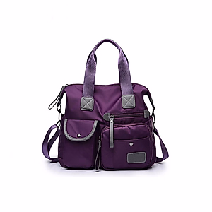 hainan Women New Oxford Cloth Shoulder Bags Waterproof Nylon Messenger Bag Female Large Capacity Crossbody Bags Purple one size