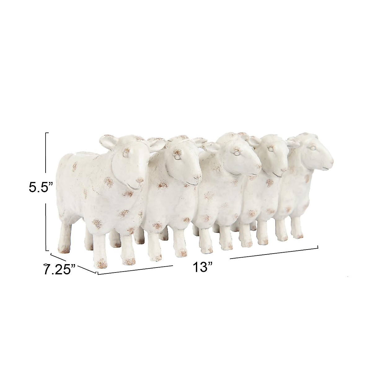 Creative Co-Op Farmhouse Resin Sheep Planter, White, EC0260