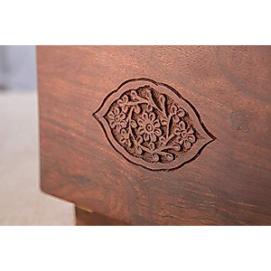 Rusticity® Wood Tea Box Organizer | Tea Sampler Gift Set Box, Tea Assortment Box | Tea Caddy for Tea Bags Organizer, Kitchen Storage Box with 9 Compartments | Handmade Storage Box| (9x6 in)