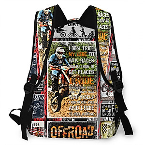 Nerxy Motorcycle Backpack Dirt Bike for Kids Boys Girls Back to School Bike Gift Bag Motocross Bookbag