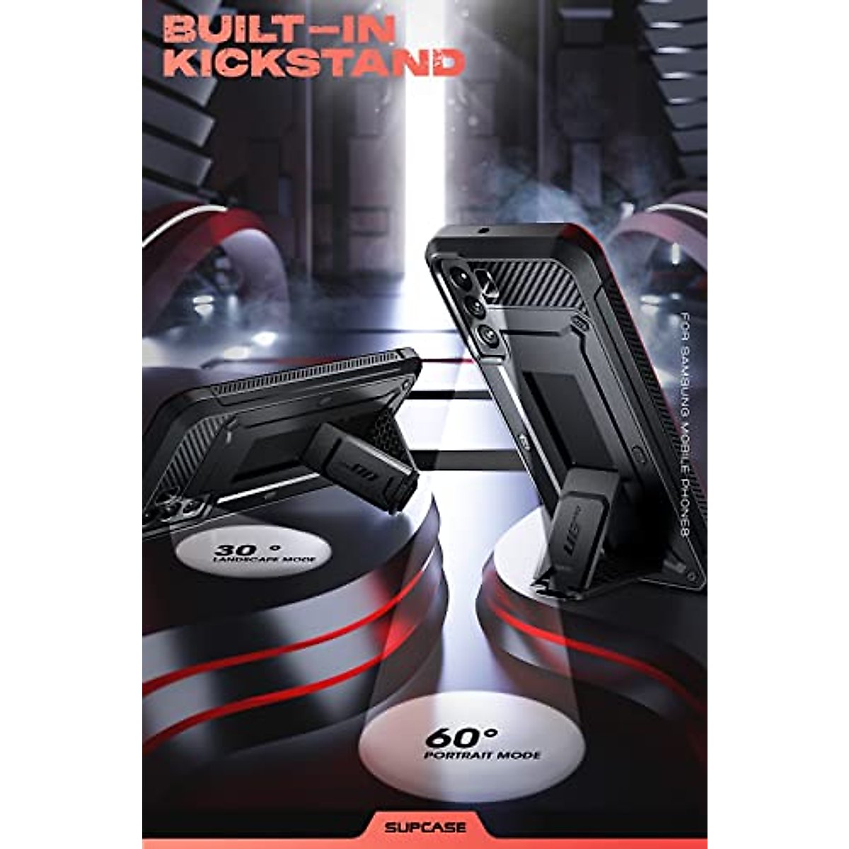 SUPCASE Unicorn Beetle Pro Series Case for Samsung Galaxy S22 Plus 5G (2022 Release), Full-Body Dual Layer Rugged Belt-Clip & Kickstand Case Without Built-in Screen Protector (Black)