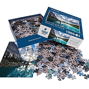 Enovoe Puzzles for Adults 1000 Pieces - Featuring Moraine Lake Alberta - Challenging and Educational Masterpieces Puzzle for Kids - Large, 27x 20 inches - Jigsaw Puzzles 1000 Pieces for Adults