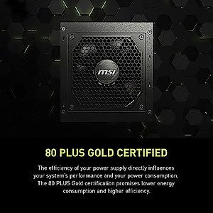 MSI MAG A850GL PCIE 5 & ATX 3.0 Gaming Power Supply - Full Modular - 80 Plus Gold Certified 850W - Compact Size - ATX PSU