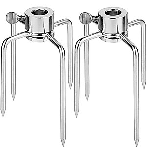 Apromise Stainless Steel Rotisserie Forks - Heavy Duty Grill Rotisserie Meat Forks (2 Pieces) | Fits 1/2-Inch and 3/8-Inch Hexagon & 3/8-Inch and 5/16-Inch Square Rotisserie Spit Rods