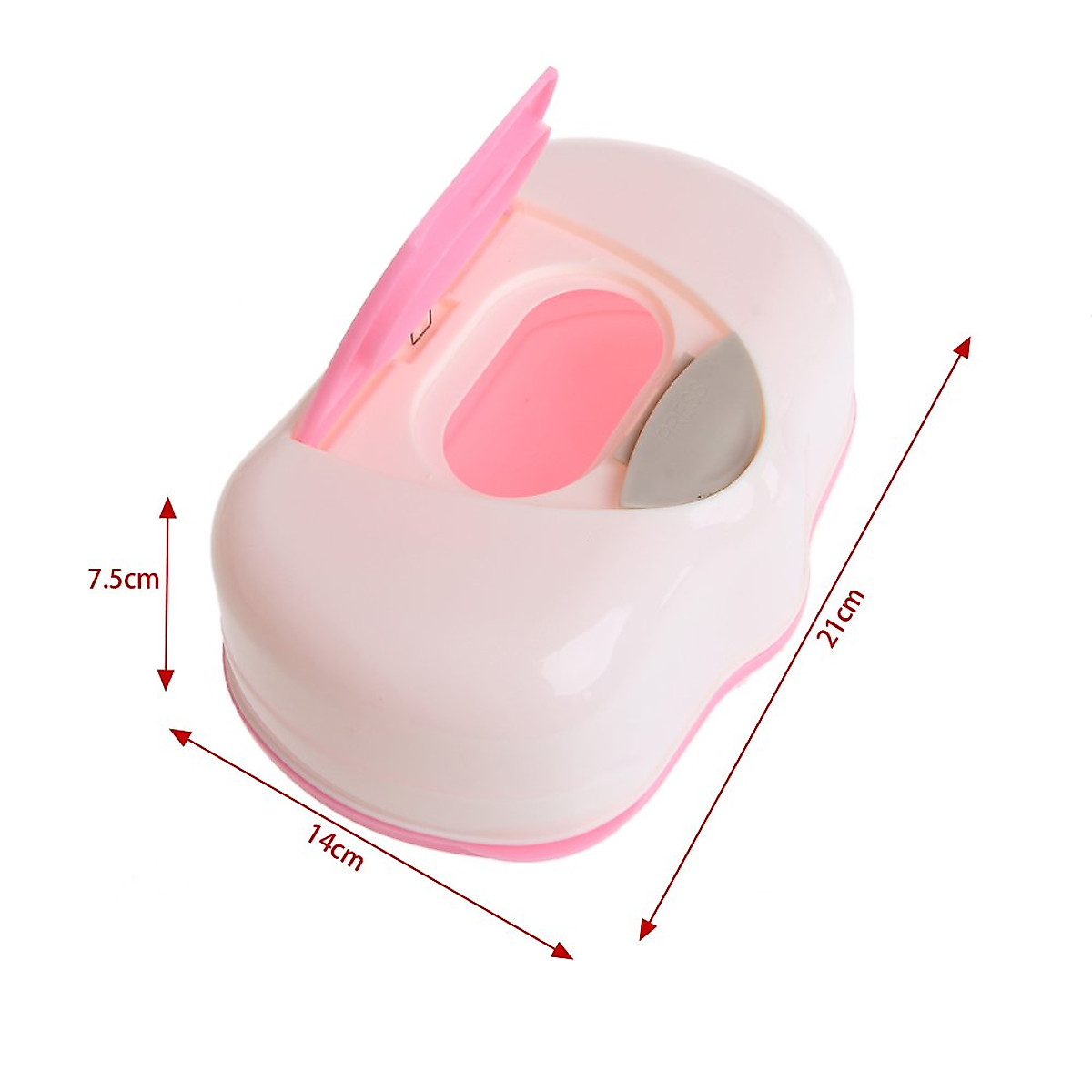 ZHIZHOU Storage Box 1 Piece Plastic Wet Wipes Storage Case Box Refillable Container 80 Sheets Yellow