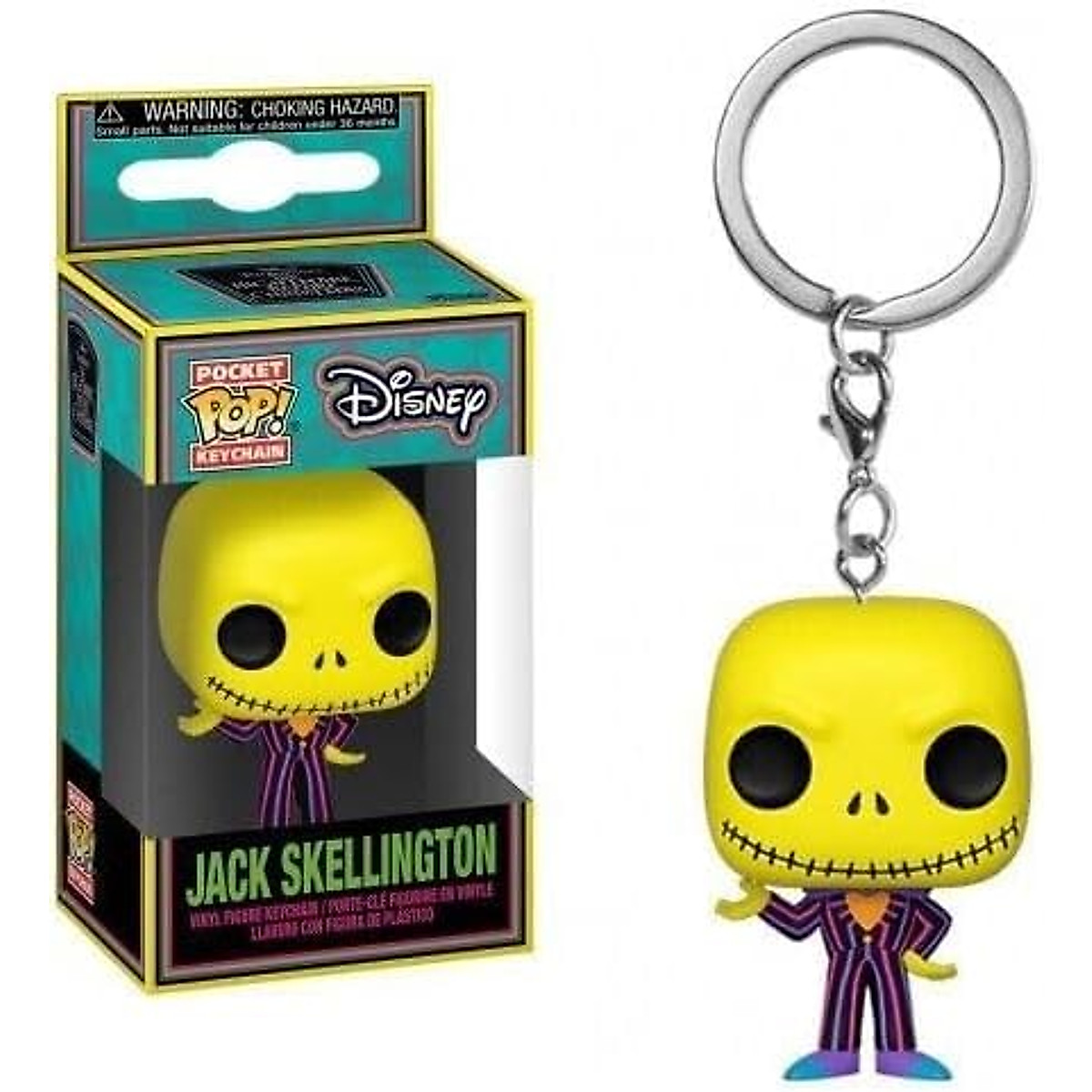 All Hail Jack Nightmare Before Christmas Figure Bundled with Bitty Pop! + Blind Box Mini + Skellington Blacklight NBX Master of Fright Hanger + Sally & Zero + Beetlejuice 5 Items