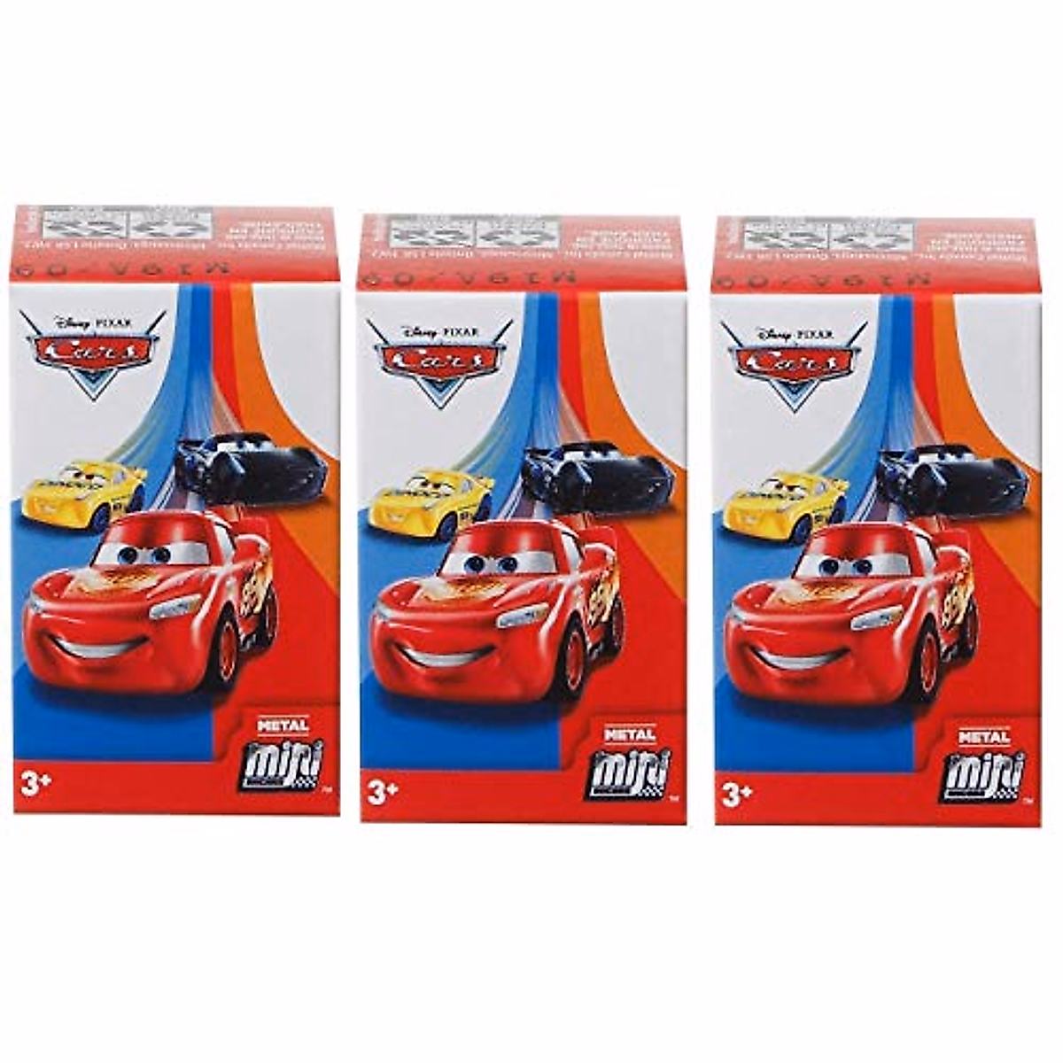 Pixar Disney Cars 3 Die-Cast Mini Racers Blind Boxes - Bundle of 3