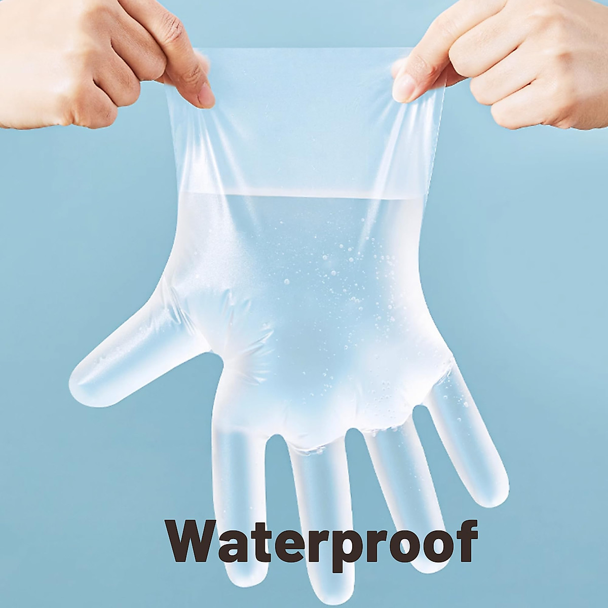 JENCENBIO Compostable Disposable Gloves for Food Pre with US BPI ASTM D6400 and Europe OK Compost Home Certified 100 Couts