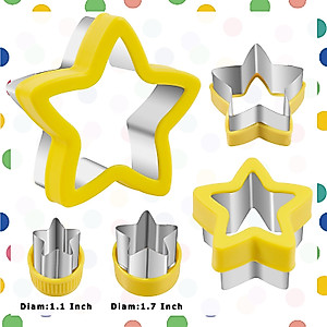 ETERSION Star Cookie Cutter 5 Pieces 5 Sizes 1" to 4"
