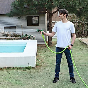 Besiter Garden Hose 100 ft x 5/8", Water Hose with Brass Fittings, All-weather, No Kink, Lightweight, Burst 600 PSI