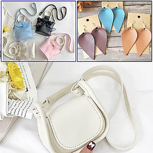 Solid Color Yellow Faux Leather Roll 10"X53"(25cmX135cm),Smooth Faux Leather Material for Making Crafting,Making Handicrafts,Leather Earrings, Bows, DIY Sewing (Yellow)