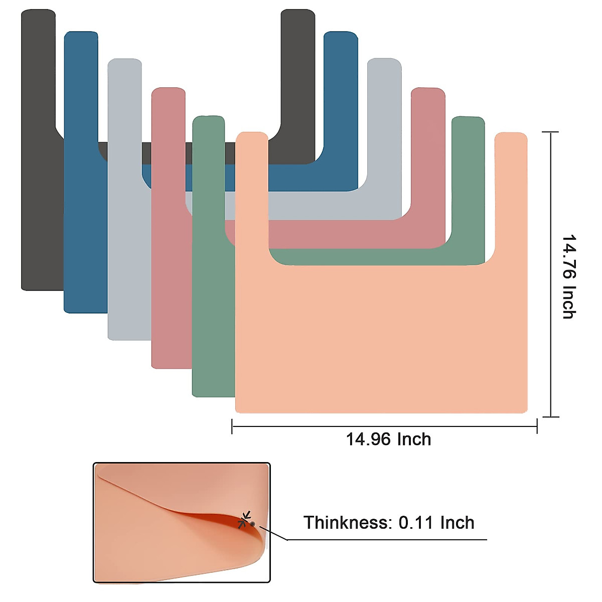 Baby High Chair Placemat for Antilop High Chair, Silicone Mat for Antilop Baby High Chair Tray Accessories, Finger Foods Placemat for Toddler and Babies Girls… (Peach)